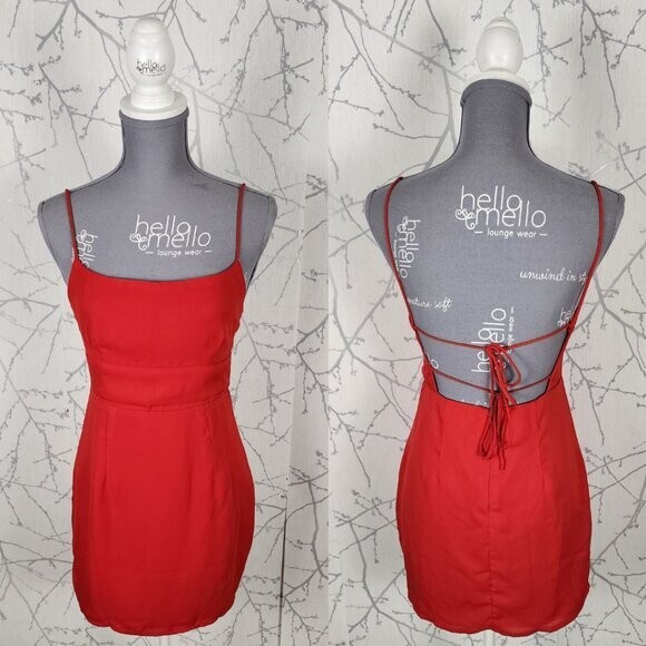 Superdown Red Dixie Strappy Backless Mini Dress | Women's S | eBay
