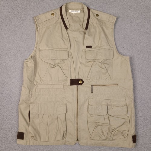Travelsmith Vest Mens Large Beige Zip Photography Fishing Hunting ...