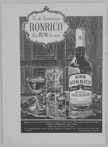 1945 Print Ad Ronrico Distilled Puerto Rican Rum White Label Miami ...