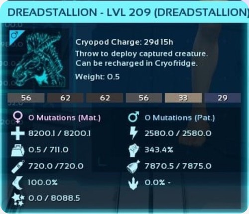 Ark Survival Ascended pve HIGH LEVEL DREADSTALLION/MARE PAIR PC/XBOX ...