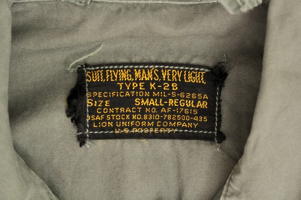 VTG 1950s USAF K-2B Light Flying Coveralls S Reg 50s Air Force Very ...