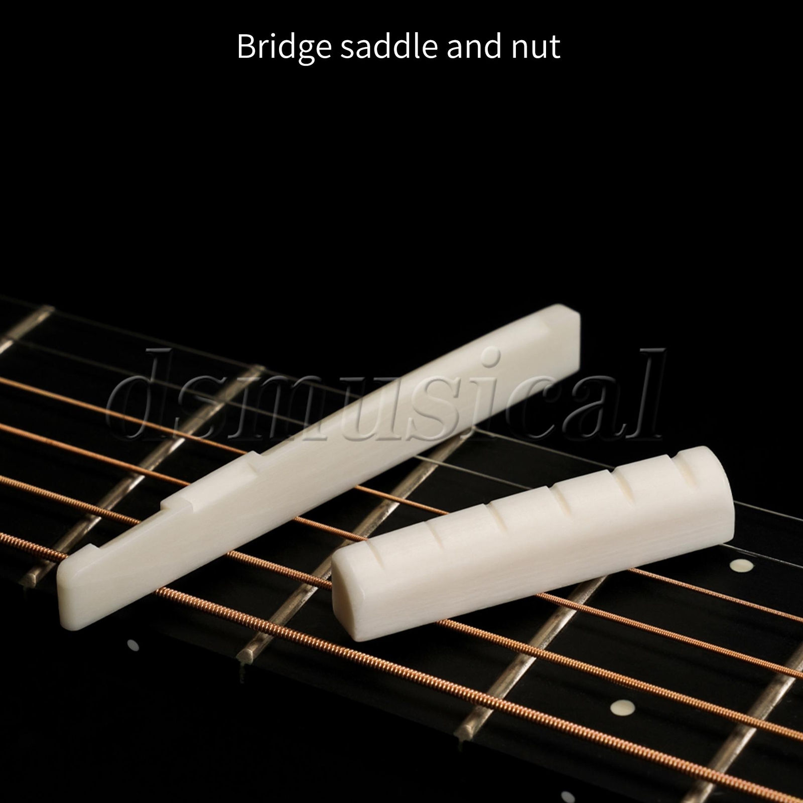 8 Pcs Bridge Saddle Nut w/ Ebony Pin for Classical Guitar Repair Kit | eBay