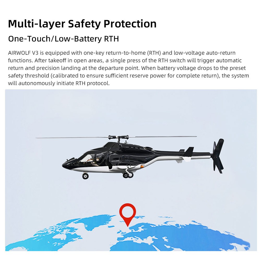 Fly Wing Airwolf Scale 6CH GPS Spot Hover Auto Hovering Return RC ...