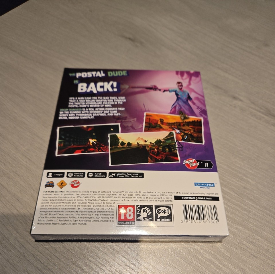 POSTAL: BRAIN DAMAGED Brand New Sealed Game PS5 Super Rare Games SRG ...