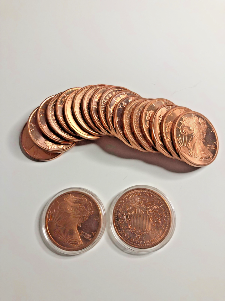 (20) 2011 Copper Rounds AVDP 1 Oz. Walking Liberty .999 Copper | eBay