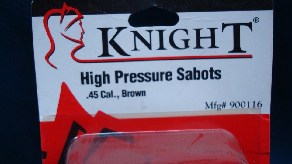 Knight Muzzleloader High Pressure Sabots .40 Cal .45 Cal 50 Count Brown ...