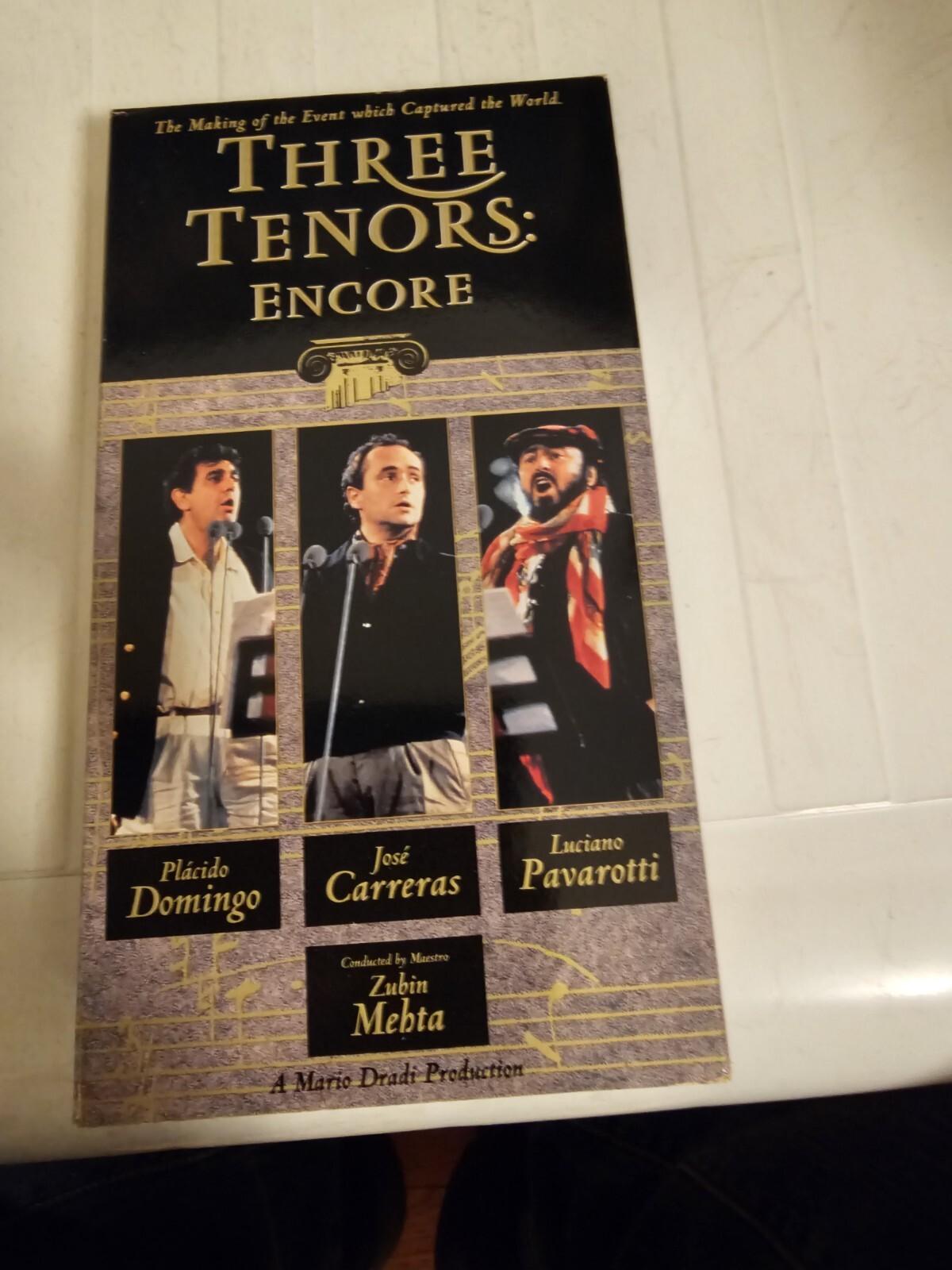 Three Tenors: Encore on VHS Placido Domingo, Luciano Pavarotti, Jose ...