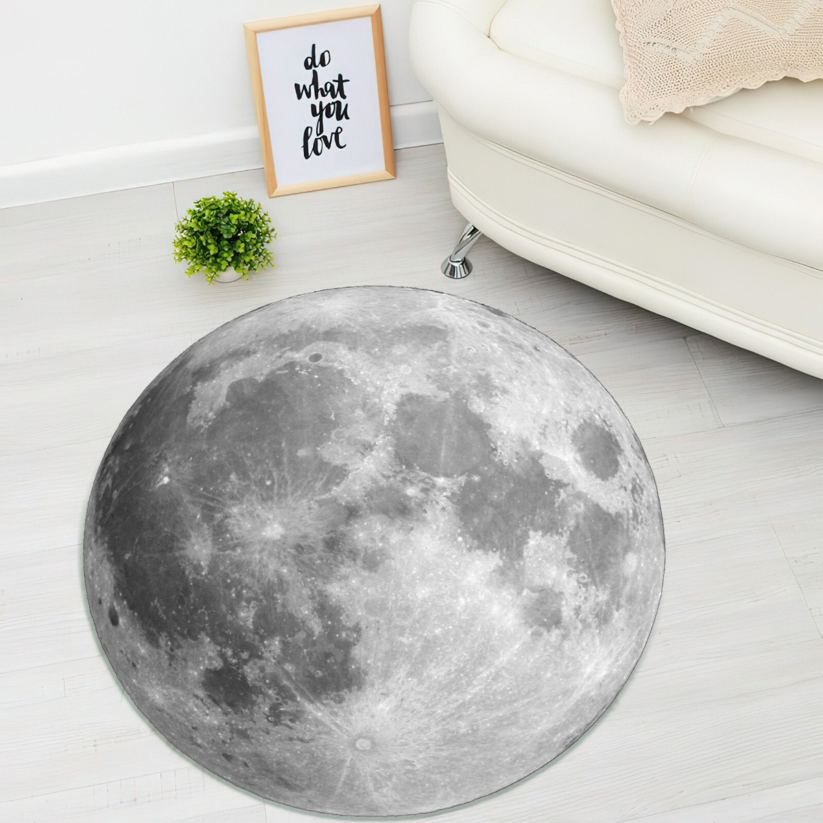 Moon Rug Space Moon Lunar Satanic Skull Carpet Area Rug Mat Door Floor