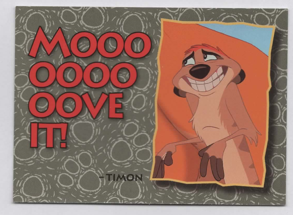The Lion King #87 Mooooooooooooove It NEW-NOT USED-UNCIRCULATED Card | eBay