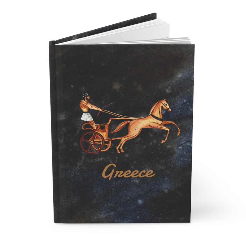 Ancient Greece Chariot - Hardcover Journal - Greek Mythology - Notebook ...