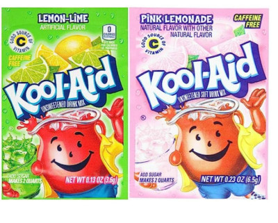 Kool-Aid Soft Drink Mix Variety Pack Lemon Lime Pink Lemonade 12 Ct | eBay