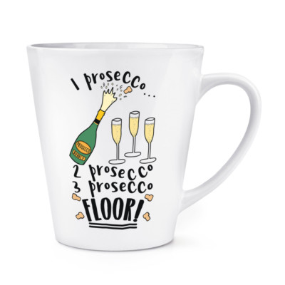 1 2 3 Prosecco Floor 12oz Latte Mug Cup - Funny | eBay Australia