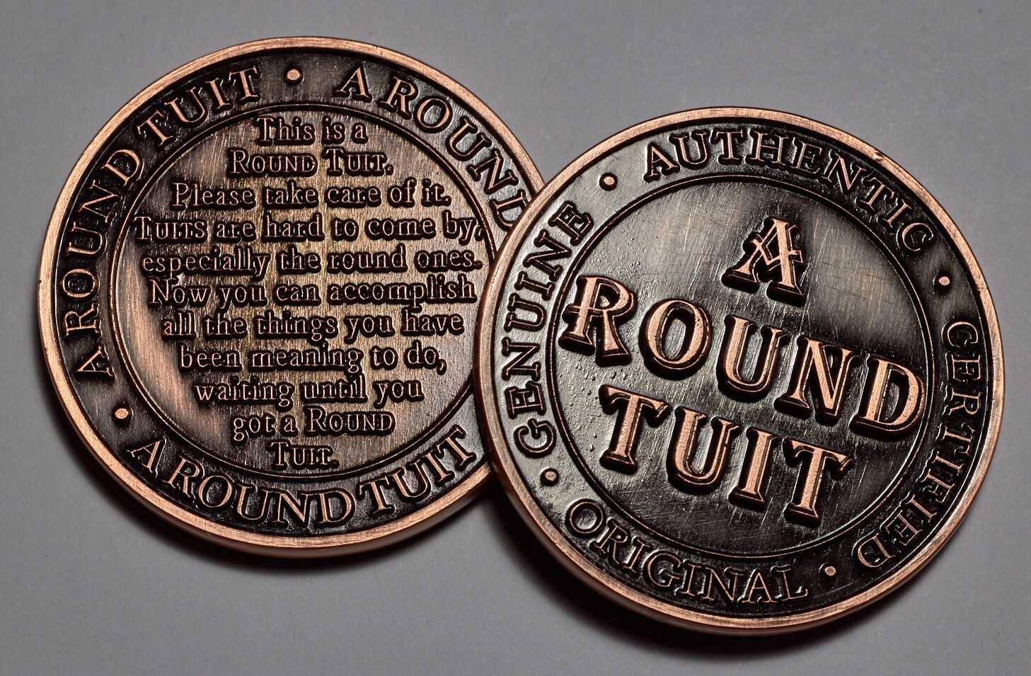 'A ROUND TUIT' Extremely Rare Coin. Capsule. Gift/Present. Antique ...