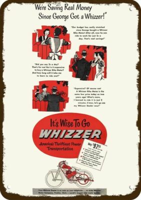 1948 WHIZZER Bike Bicycle Motor *Vintage-Look-Edge DECORATIVE REPLICA ...