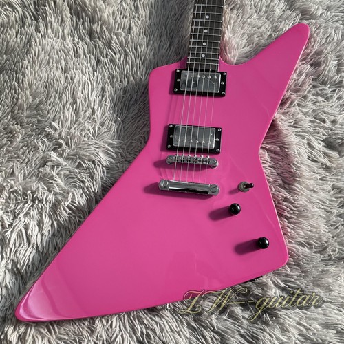 Pink Explorer 6 Strings Electric Guitar Mahogany Body 22frets Neck HH ...