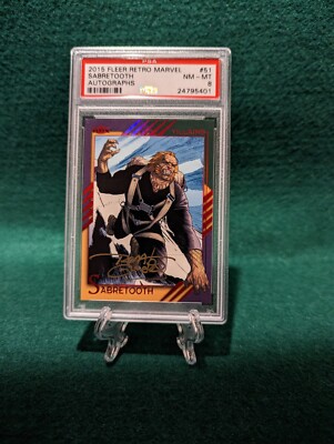 2015 Fleer Retro Marvel Auto Autograph Renato Guedes SABRETOOTH - PSA 8 ...