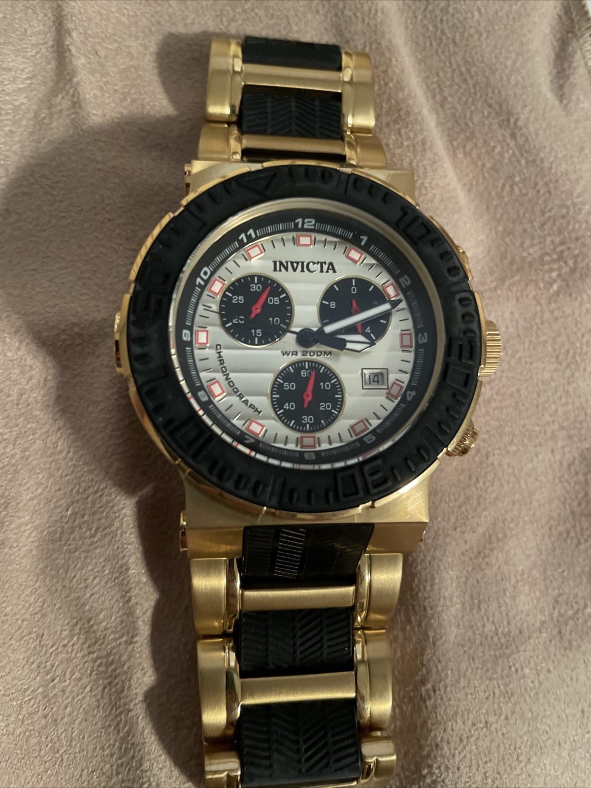 Rare Invicta Men's 46mm OCEAN REEF Swiss Chronograph Rose Gold Dial ...