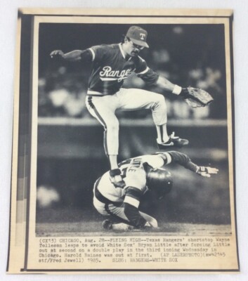 AP Laserphoto-Texas Rangers 1985 08/28 Wayne Tolleson; White Sox: Bryan ...