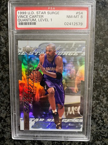 1999 Upper Deck Vince Carter Star Surge Level 1 #’d /100 PSA 8 | eBay