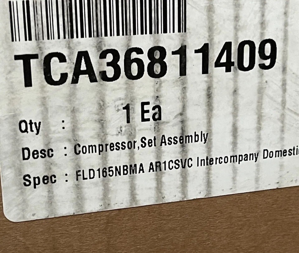 TCA36811409 LG Kenmore Refrigerator Compressor Genuine Part R600A | eBay