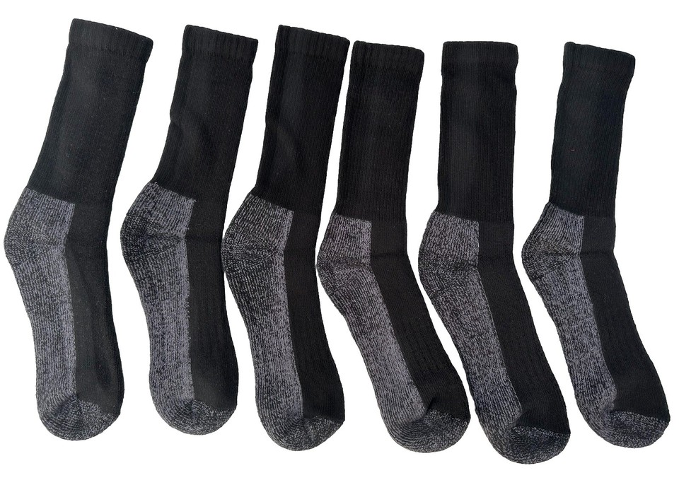 Wolverine Men's 3-Pairs Steel ToeCotton Work Sock Size L Color Blck | eBay
