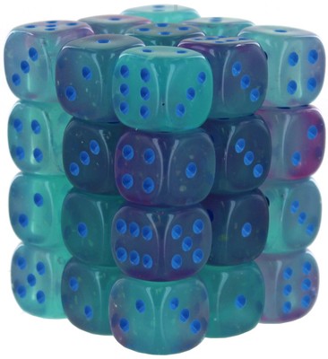 Chessex Gemini Gel Green-Pink/blue 12mm d6 Dice Block | eBay