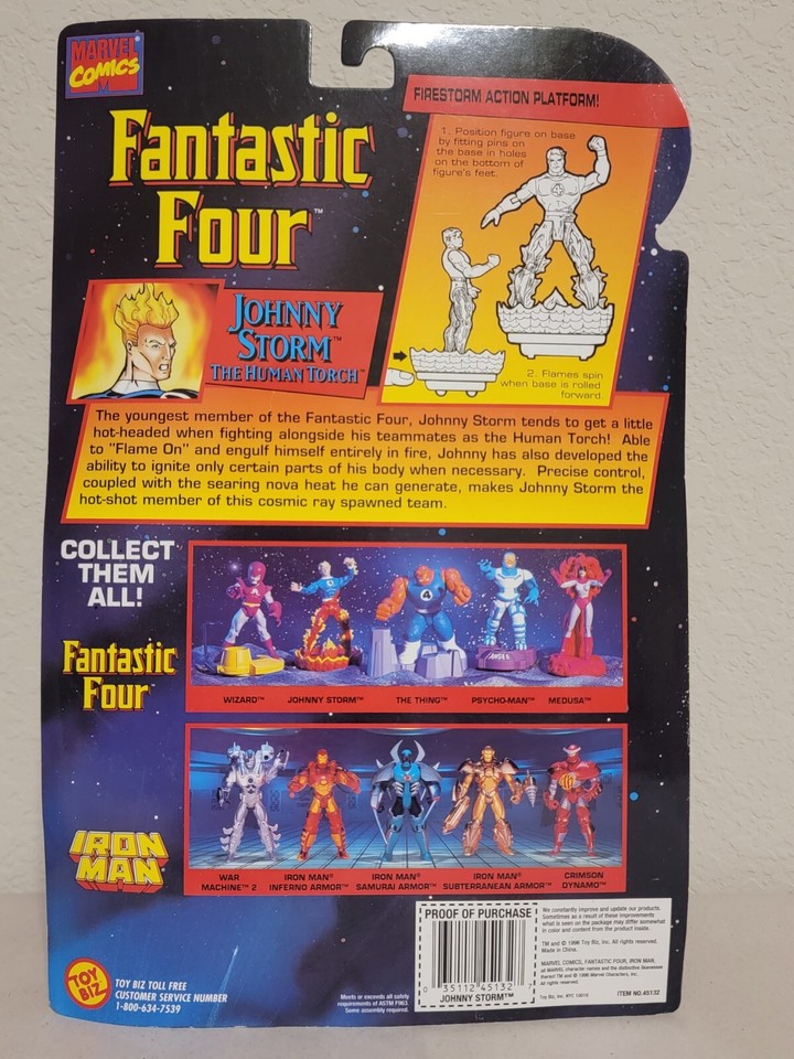 1996 Fantastic Four Human Torch. Firestorm Action Platform. | eBay