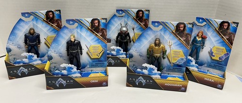 DC Aquaman The Lost Kingdom AQUAMAN-Orm-MERA-Black Manta 4" Lot of 5 ...