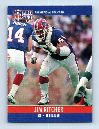 1990 Pro Set Jim Ritcher Rookie Buffalo Bills #45 | eBay