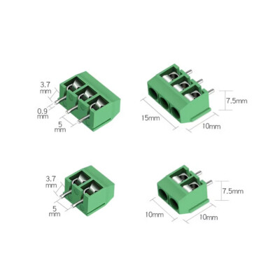 Blue or Green Terminal Block Spacing 5mm KF301-2P/3P Block Connector ...