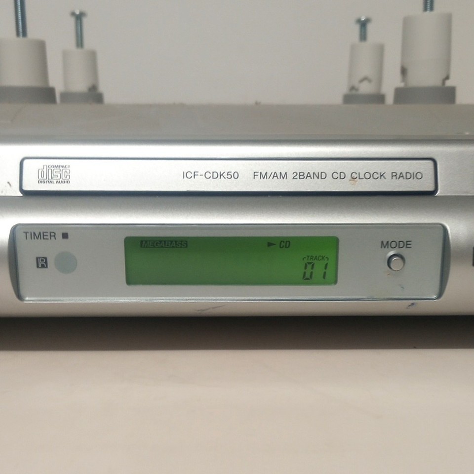 Sony ICF-CDK50 Under Cabinet CD Player Kitchen Clock Radio NO Remote | eBay
