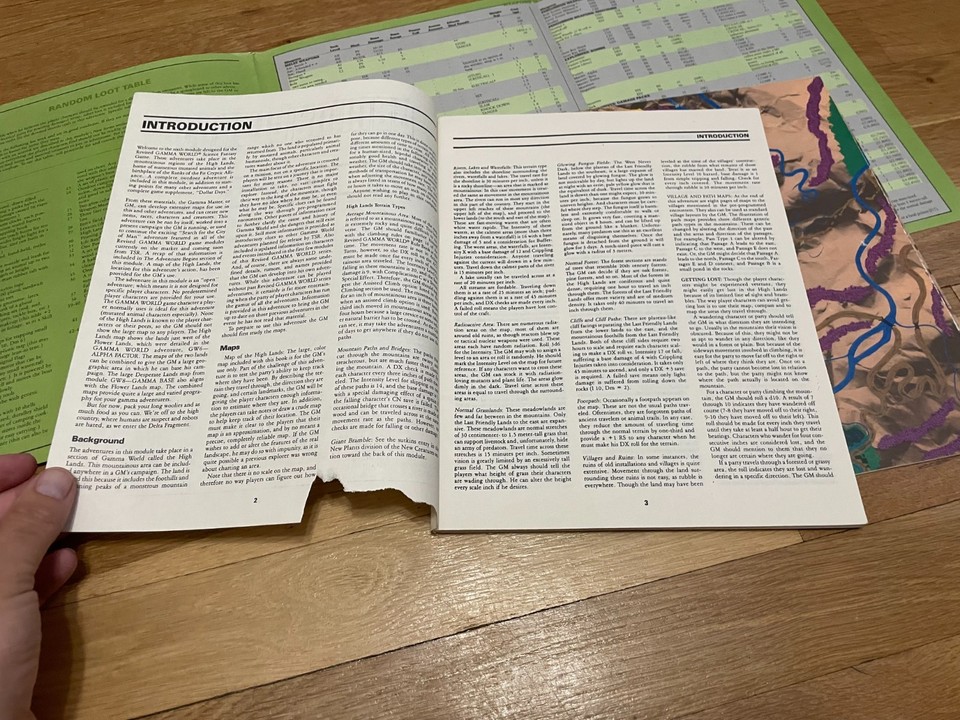 Gamma World Delta Fragment w/map Original TSR | eBay