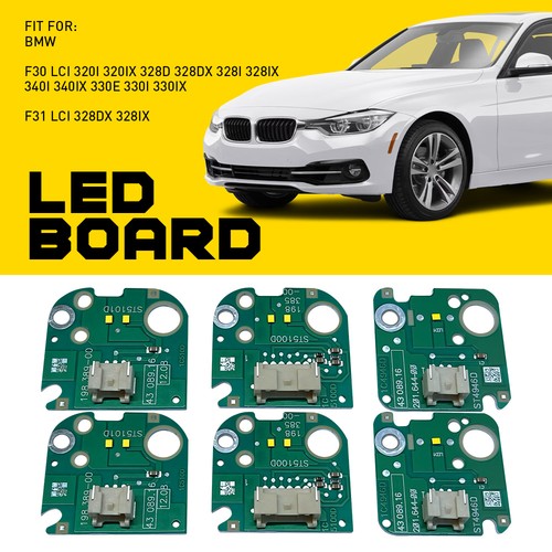 6x Angel Eye Yellow DRL LED Board Fit BMW F30 F31 LCI 320i 328d 340iX ...