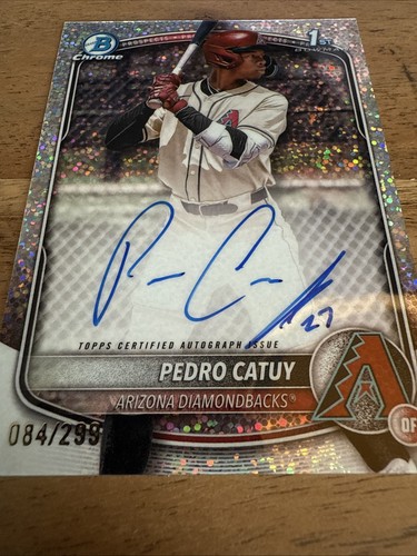 2025 Bowman Chrome Pedro Catuy /299 mini diamond refractor auto ...