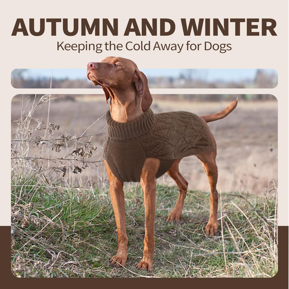 Dog Sweaters for Extra Large Dogs,Cold Weather Dog Knitwear,Thick Warm ...