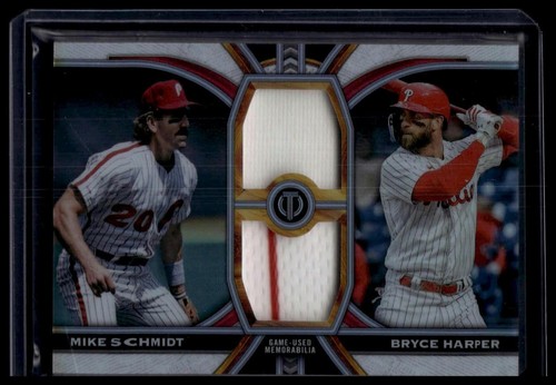 2023 Topps Tribute - Dual Relics 2 Player Bryce Harper, Mike Schmidt # ...