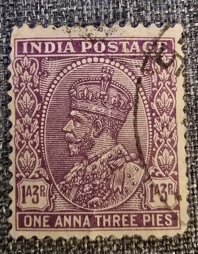 India Postage 1930's, King George V, 1 Anna 3 Pies, LH Stamp | eBay