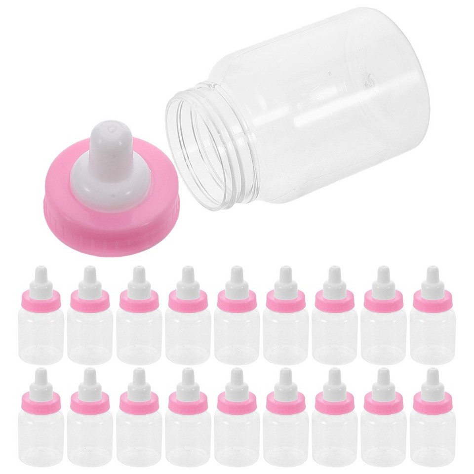 48pcs Transparent Baby Bottle Boxes: Plastic Candy Containers Bulk Set ...
