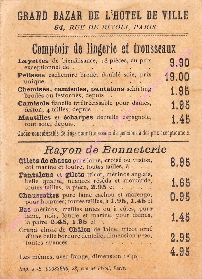 Chromo Grand Bazar Of The Town Hall Fountain Impasse Of The Fish Market ...