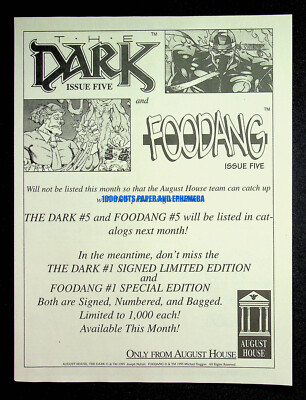 The Dark Foodang August House Comics 1995 Trade Print Magazine Ad ...