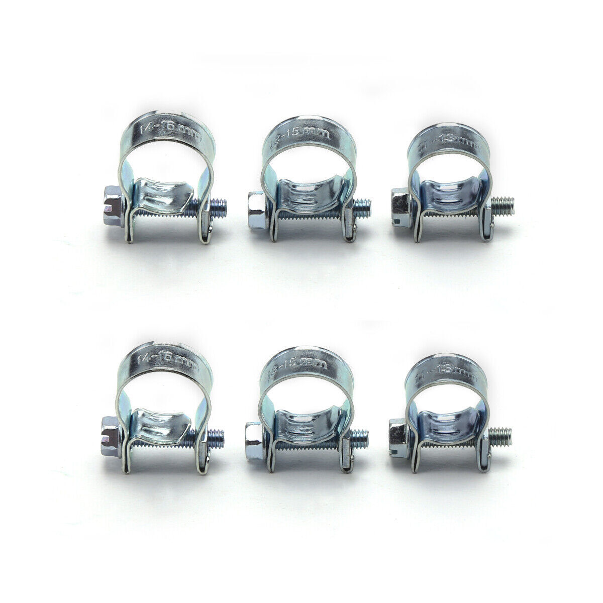 Adjustable 1/4" 5/16" 3/8" Fuel Injection Gas Line Hose Clamps Clip ...