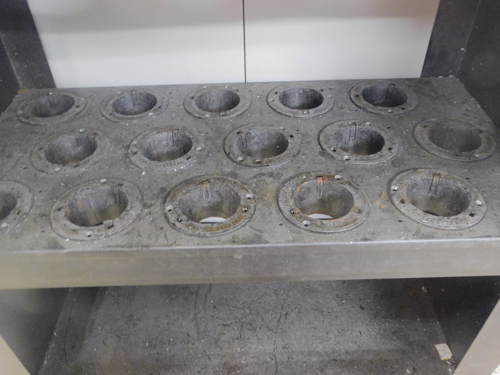 HUOT 30-SLOT CAT50 50 TAPER CUTTING TOOL HOLDER STORAGE CART BT50 ...