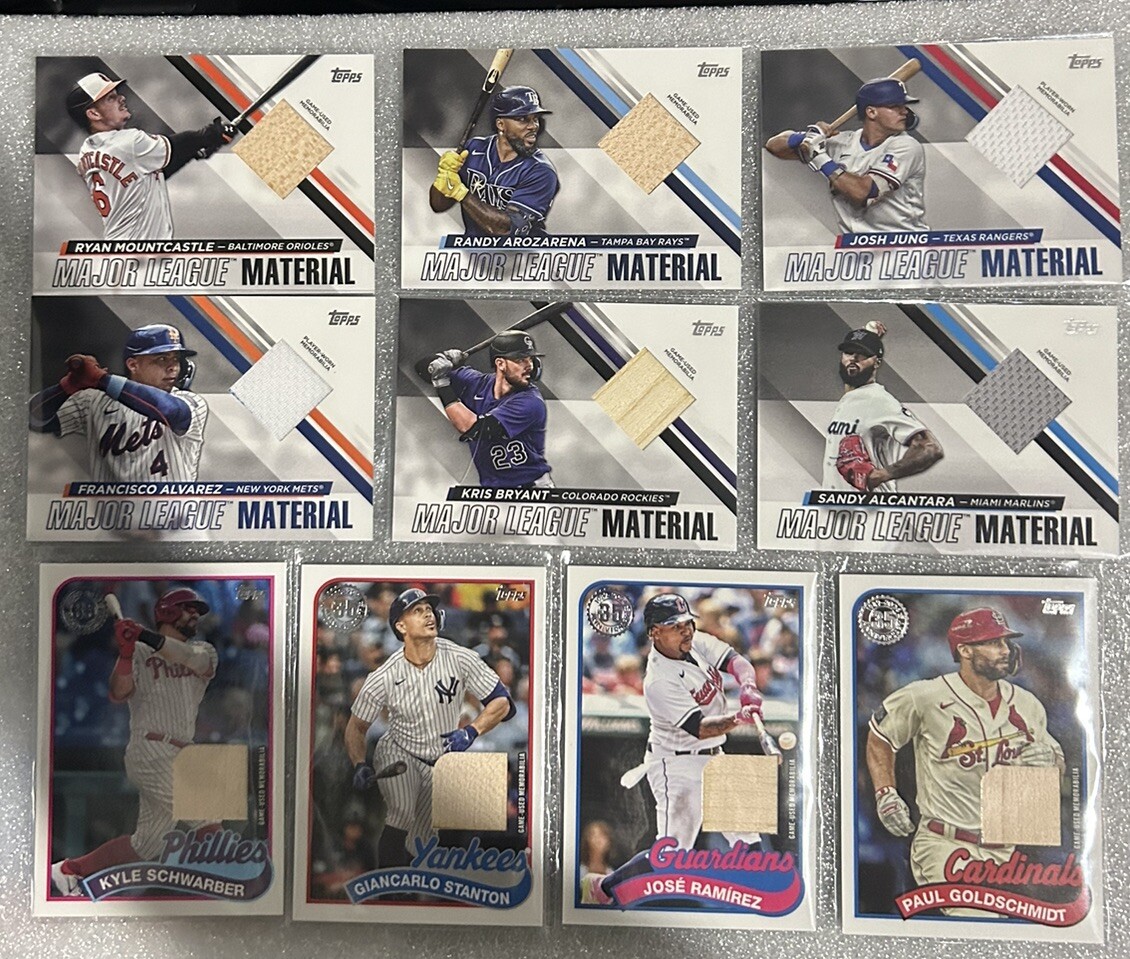 2024 Topps Series 1 RELIC/MEMORABILIA Cards MLM& 89 Topps Relics You ...