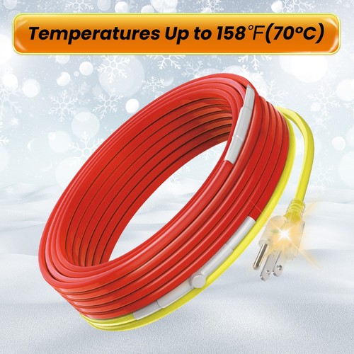 7ft Thermostat-Controlled Heat Tape for Uninterrupted Water Flow in ...