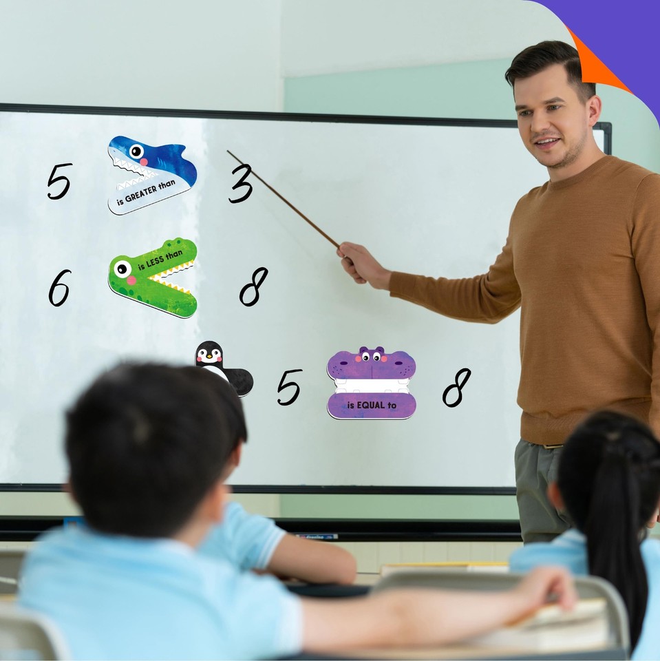 5 Magnetic Math Symbols: Greater Than, Less Than, Equals, Plus, Minus ...