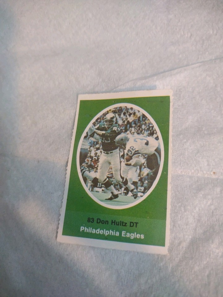 1972 Sunoco NFL Action Player Stamps Philadelphia Eagles Don Hultz DT ...