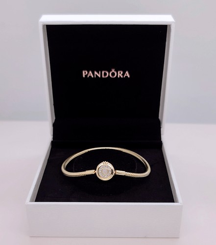 NEW 100% PANDORA Shine 14k Moments Sparkling Crown O Charm Bracelet ...