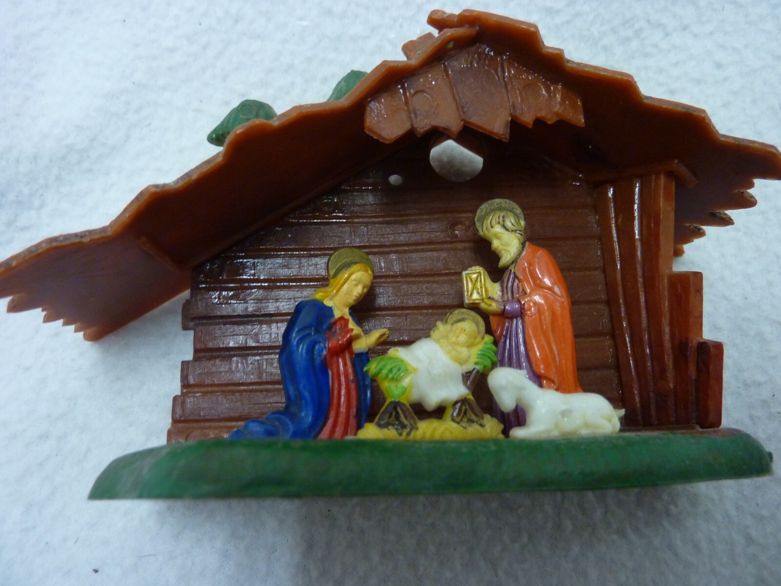 VINTAGE MID-CENTURY MINIATURE PLASTIC NATIVITY SCENE HONG KONG 425 ...