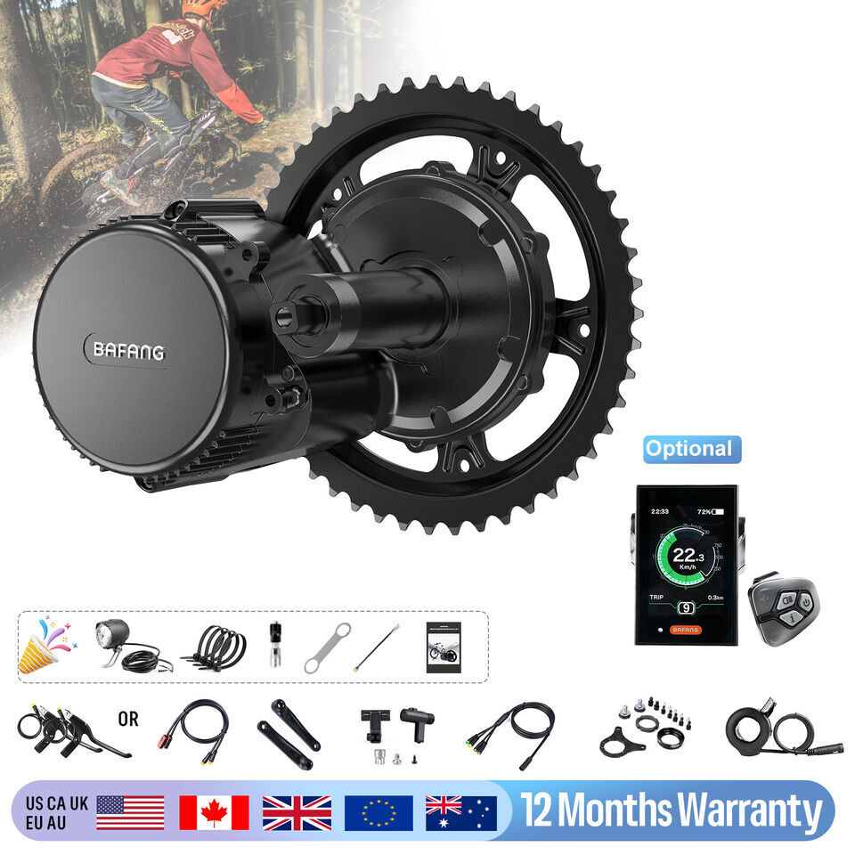 Bafang 48V 750W BBS02B Mid Drive Motor Conversion Kit Ebike Electric ...