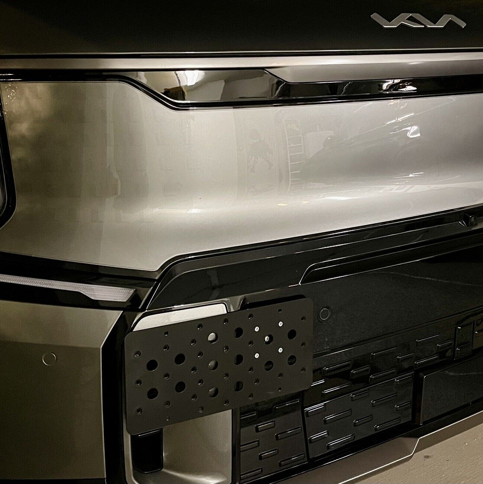 Front Bumper Mount Tow Hook License Plate Tag Bracket Kit For KIA EV9 ...